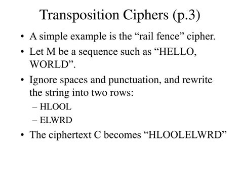ppt transposition ciphers powerpoint presentation free download id