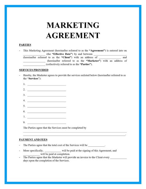 Free Digital Marketing Contract Template Nisma Info