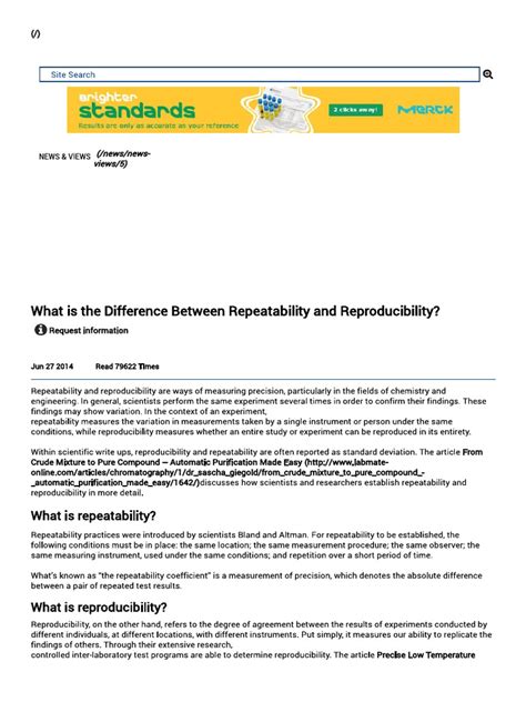 What Is The Difference Between Repeatability And Reproducibility