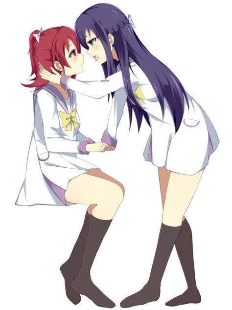 Safebooru 2girls Aida Mana Black Legwear Blue Bow Blue Eyes Blue Hair