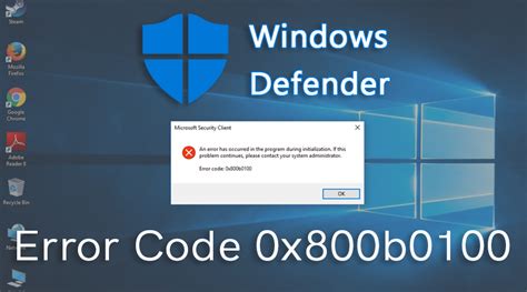 [solved] how to fix windows defender error code 0x800b0100