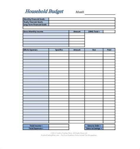 home budget template format simple personal budget