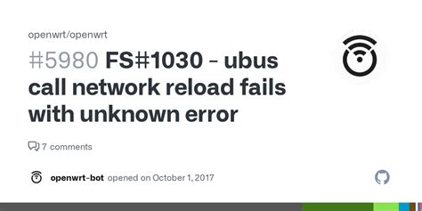 fs 1030 ubus call network reload fails with unknown error · issue
