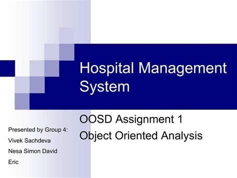 ppt hospital management system powerpoint presentation free download