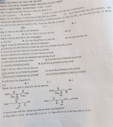 Solved Bài Tập Theo Cầu Trúc đê Thi 2025 Phản L Câu Trác Nghiệm Nhiều