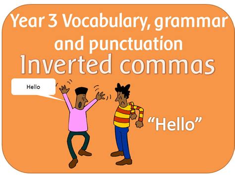spag year 3 punctuation introduction to inverted commas to punctuate
