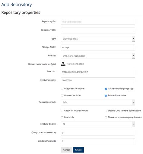configuring a repository — graphdb se 7 2 documentation