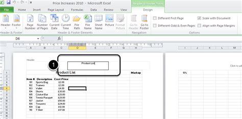 headers and footers in microsoft excel 2010 the it