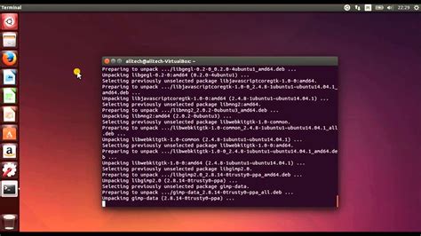 ubuntu install gimp from terminal youtube