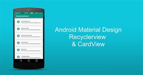android recyclerview tutorial recyclerview and cardview android