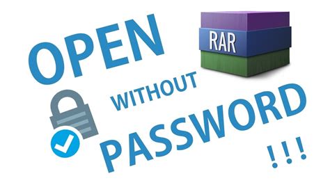 how to open password protected rar file without password youtube