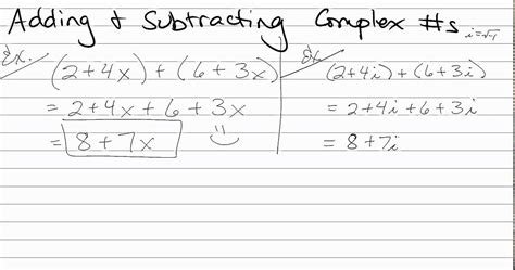 Adding And Subtracting Complex Numbers Youtube