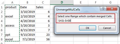 how to unmerge cells and fill down values in excel free
