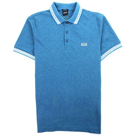 Hugo Boss Paddy Short Sleeve Polo Shirt Open Blue Onu
