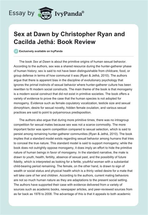 Sex At Dawn By Christopher Ryan And Cacilda Jethá Book Review 1728