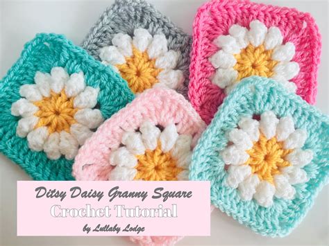 Easy Crochet Flower Granny Square Pattern
