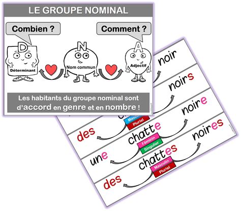 les accords dans le gn chez lutin bazar groupe nominal orthographe