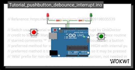 tutorial pushbutton debounce o wokwi arduino and esp32