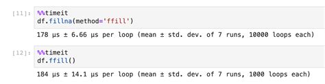 熊猫fillna（method ffill ）vs ffill（） python黑洞网