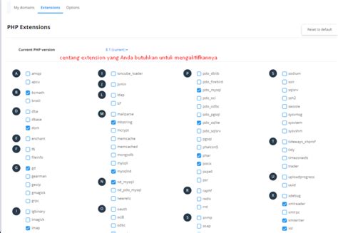 cara mengganti versi php di cpanel rumahweb journal