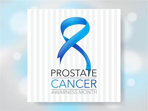 Premium Vector Prostate Cancer Blue Awareness Ribbon Background