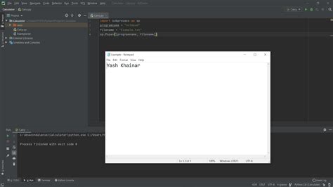 how to open notepad file using python ~ m
