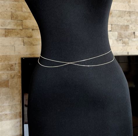 925 Layered Waist Chain Danty Silver Belly Accessories Belt Etsy