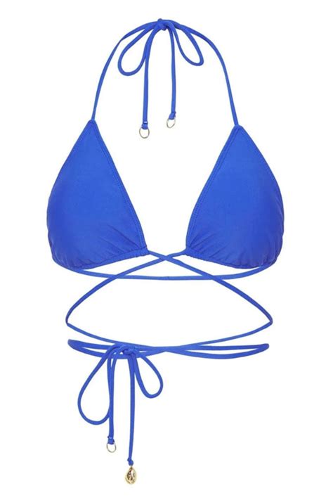 Marzia Bikini Top In Azure Blue Shopperboard
