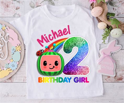 Cocomelon Personalized Birthday T Shirt Unisex Etsy