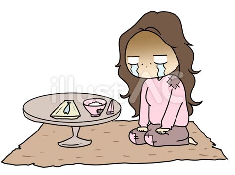 貧乏生活を送る女子イラスト No 22428770｜無料イラスト・フリー素材なら「イラストac」