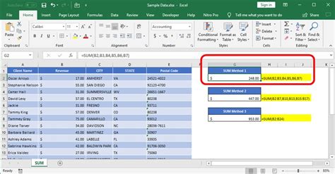 how to total numbers in excel with sum function in excel