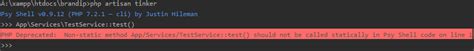laravel自定义模型方法抛异常non static method xxx should not be called statically