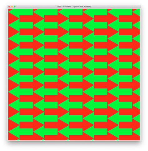 arrow tessellation with python turtle source code