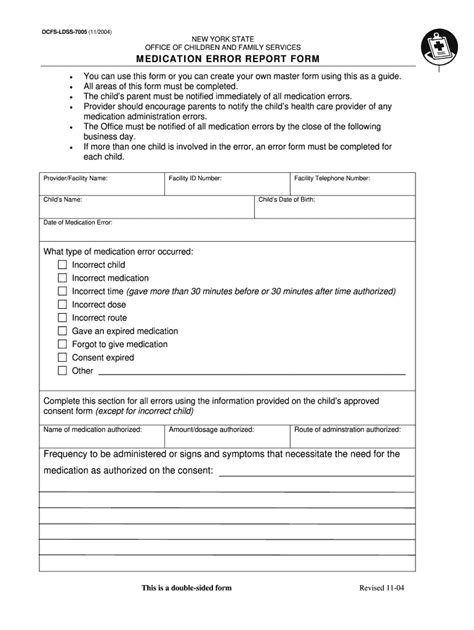 printable medication error template 2004 2024 form fill out and sign
