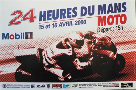 Affiche Originale 24 Heures Du Mans Moto 2000 Eur 8 00 Picclick Fr