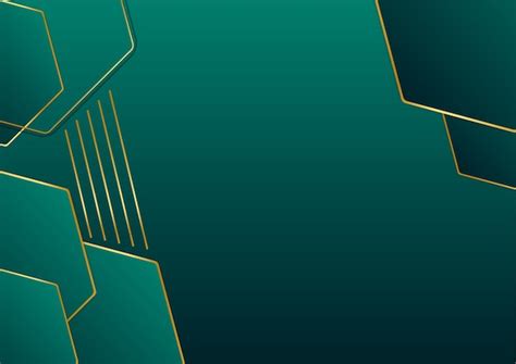 Premium Vector Modern Dark Green And Gold Abstract Background