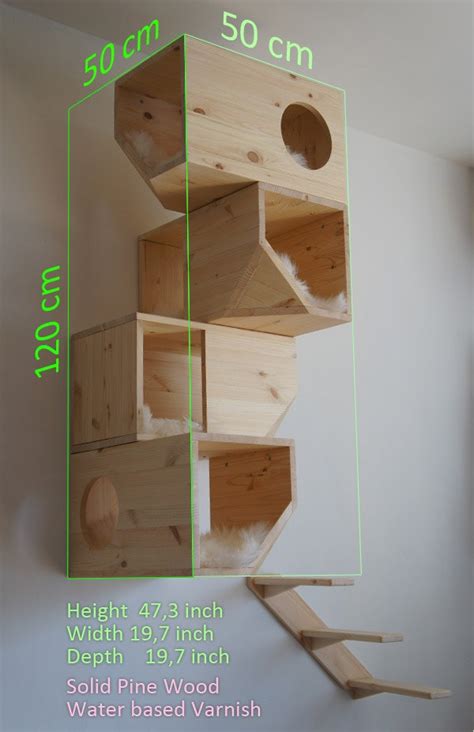Wooden Modular Cat House Etsy Uk