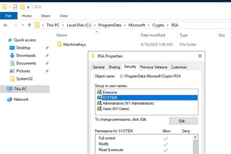 machinekeys folder windows 10 mesinl