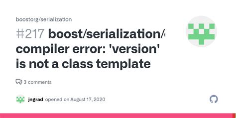 boost serialization optional hpp compiler error version is not a