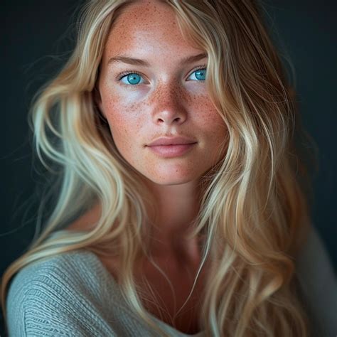 Premium Photo Image Of A Beautiful Norwegian Woman With Long Straight