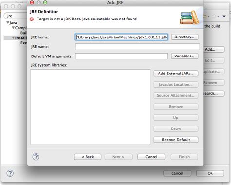 eclipse doesn t find my java 8 library mac stack overflow