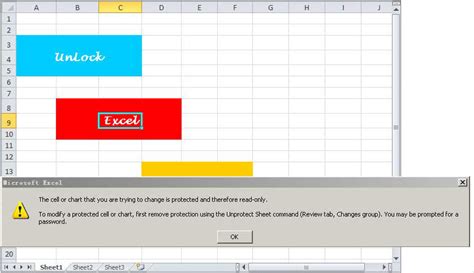 unlock sheet in excel file in c vb