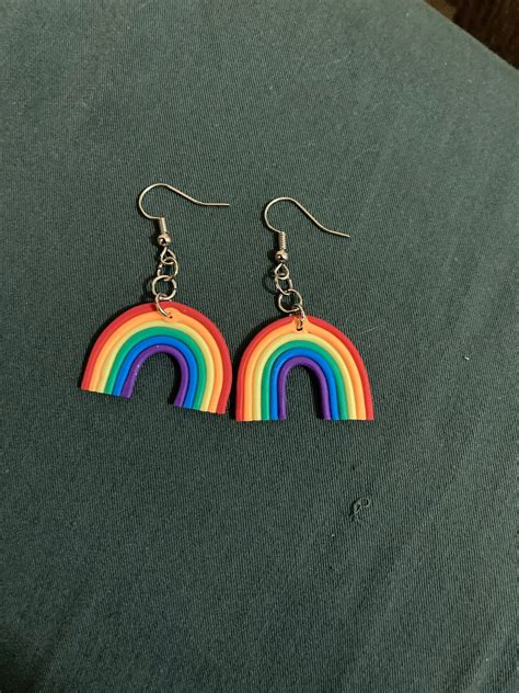 Rainbow Earrings Etsy Etsy Earrings Rainbow Earrings Silly Earrings