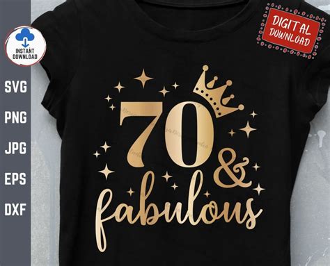 70 And Fabulous Svg 70th Birthday Svg Seventieth Birthday Etsy