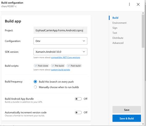 xamarin forms app center build failed for xamarin android project