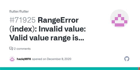 rangeerror index invalid value valid value range is empty 0