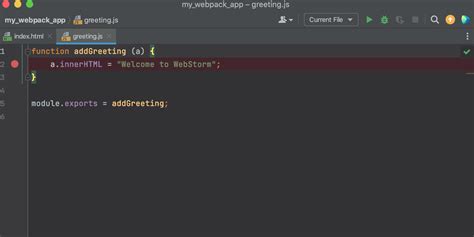 tutorial getting started with webpack applications in webstorm the