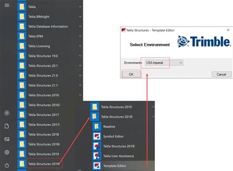 using the template editor without opening tekla structures tekla user