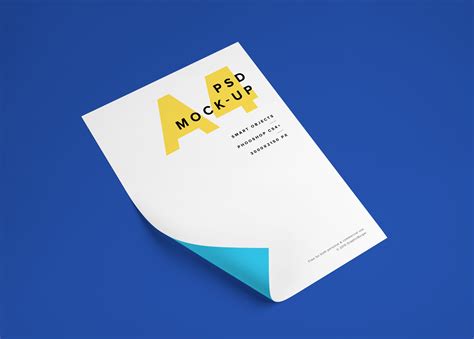 Free Folding White A4 Paper Psd Mockup Creativebooster