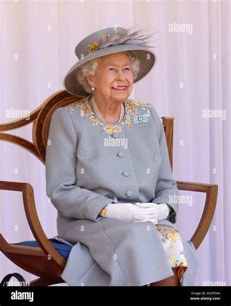 Britains Queen Elizabeth Attends A Military Ceremony In The Quadrangle